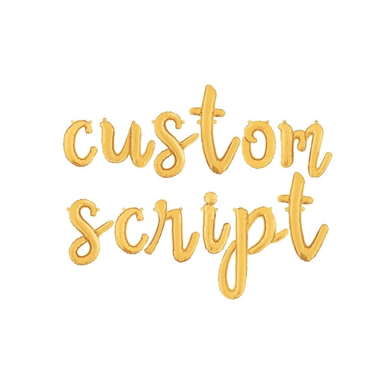 CUSTOM SCRIPT BALLOONS Script Letter Balloons Handwriting - Etsy