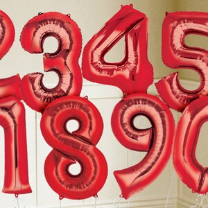 CUSTOM NUMBER BALLOONS 34 Number Balloons Custom - Etsy
