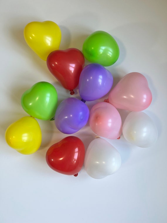 MINI HEART BALLOONS, Small Heart Balloon Set of 5, engagement balloon ...