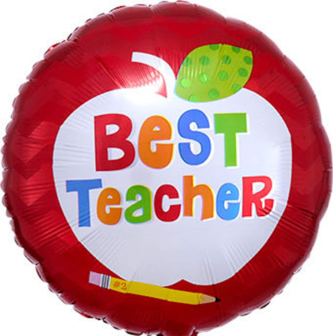 TEACHER APPRECIATION BALLOON Best Teacher Hands Down 1 - Etsy