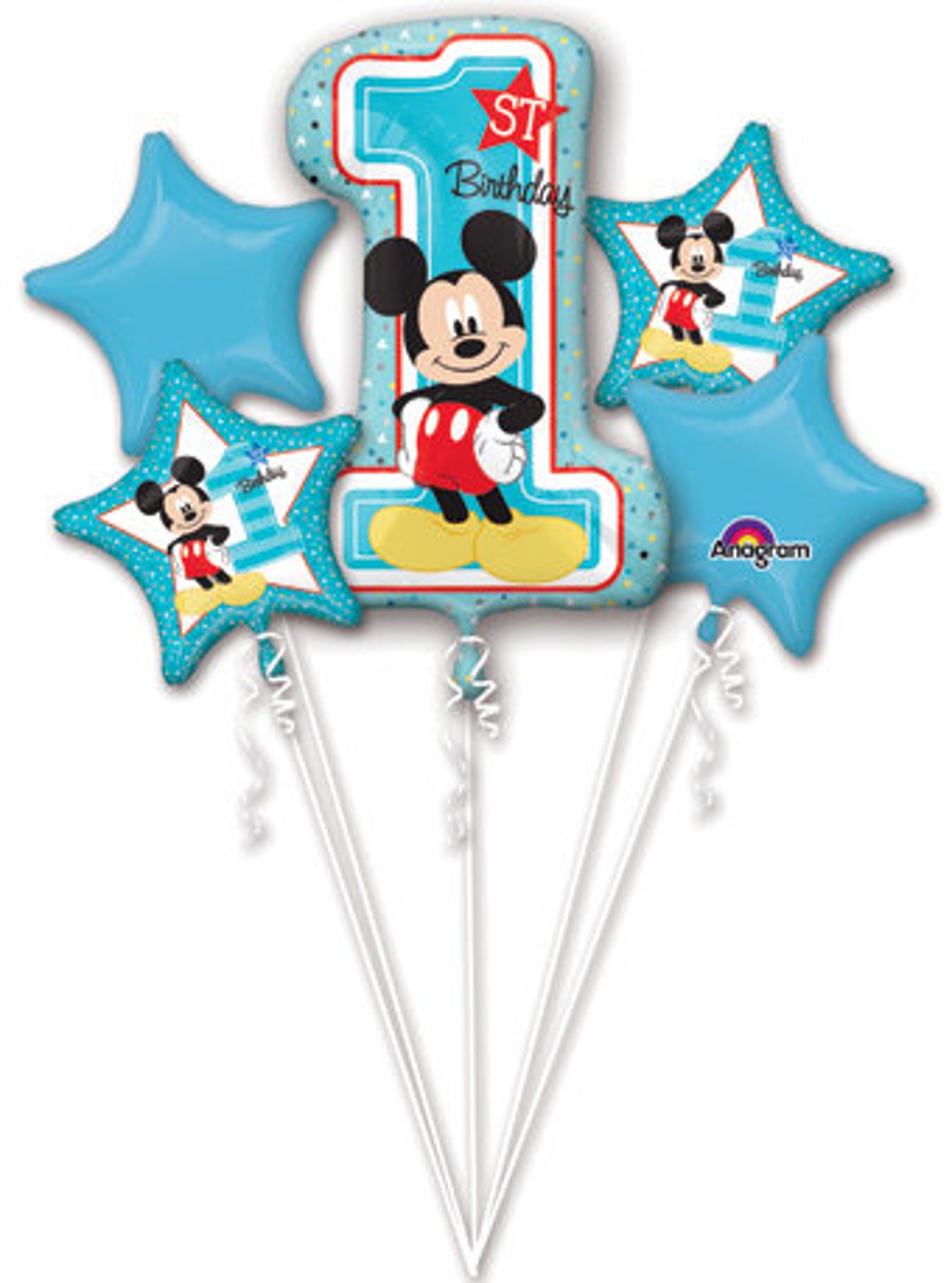 MICKEY MOUSE BALLOON Mickey Mouse Balloon Bouquet Pk of 5 - Etsy