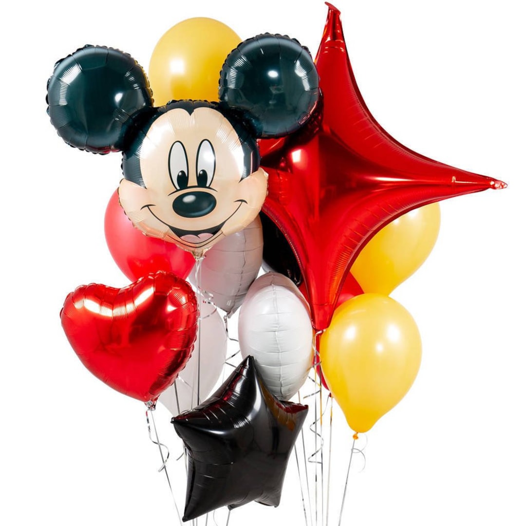 MICKEY MOUSE BALLOON Mickey Mouse Balloon Bouquet Pk of 14 - Etsy