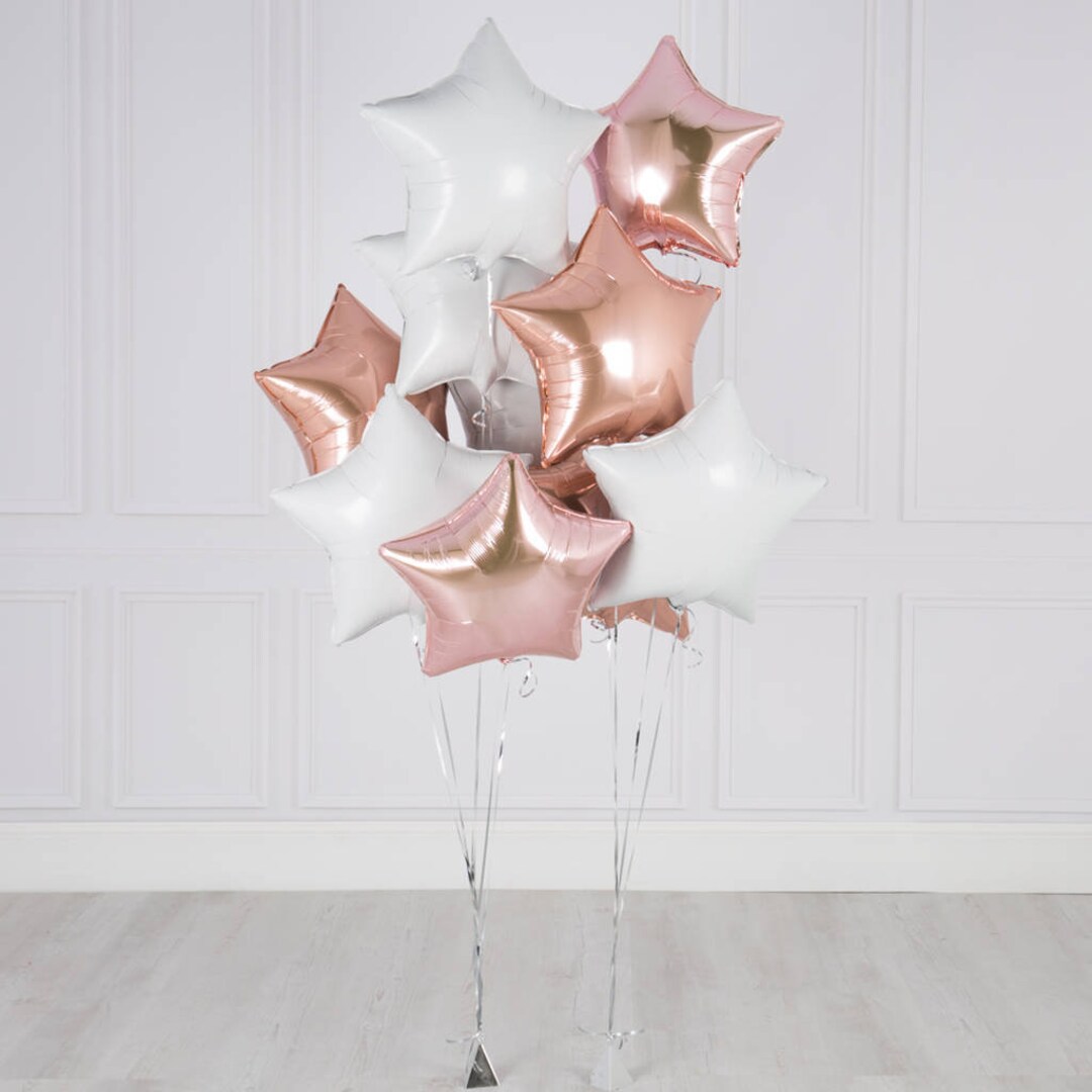 ROSE GOLD WHITE Stars Rose Gold and White Star Bouquet Baby - Etsy