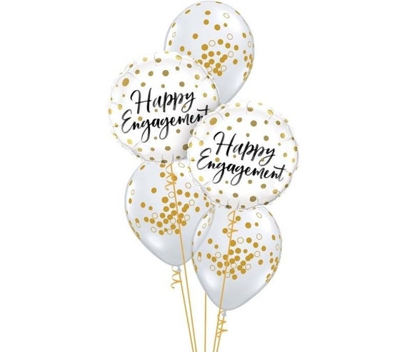 HAPPY ENGAGEMENT BALLOON, Happy Engagement Balloon bouquet, 6 piece ...