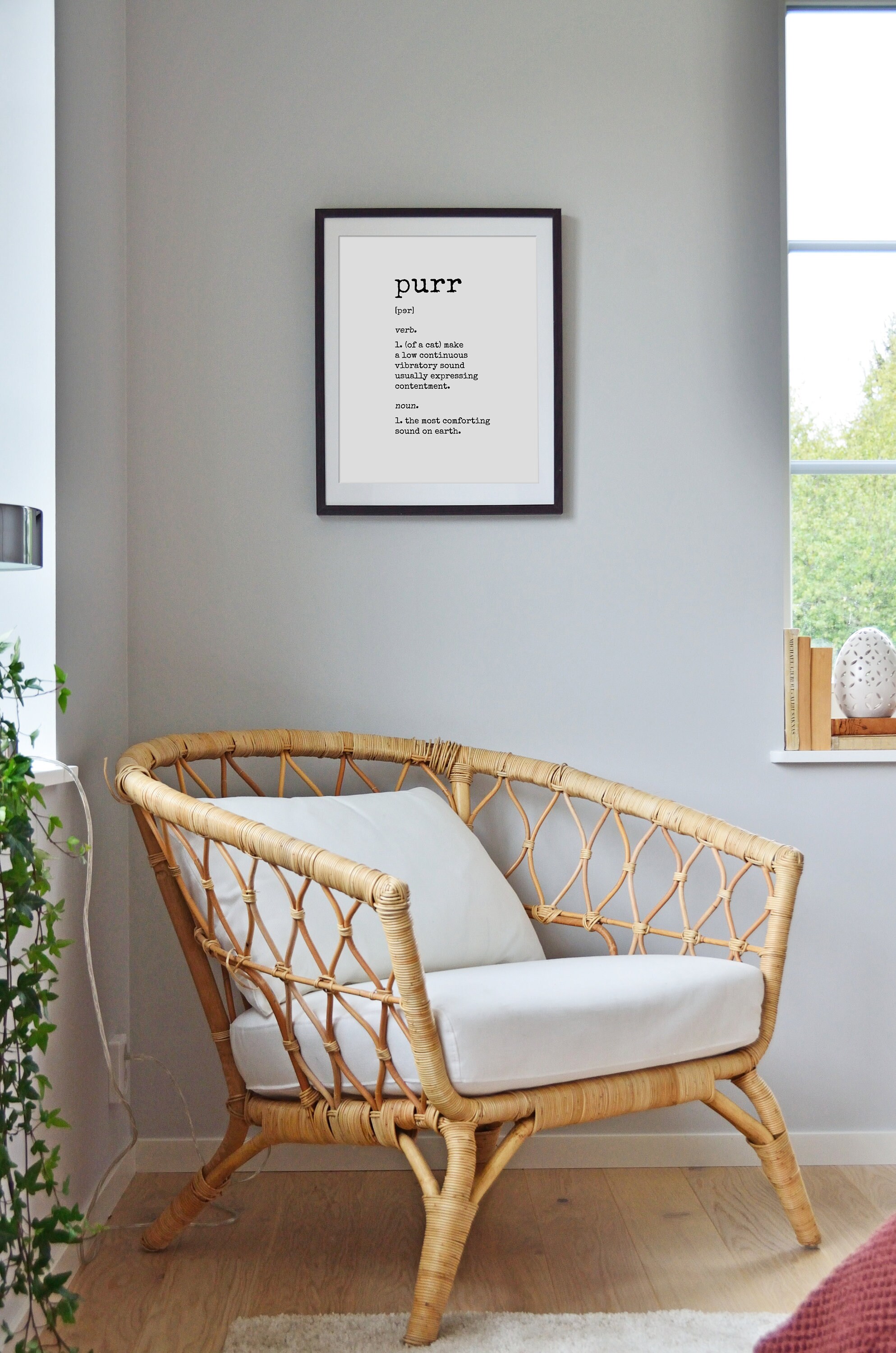Printable Cat Art Purr Definition Cat Art Print Cat Lover | Etsy