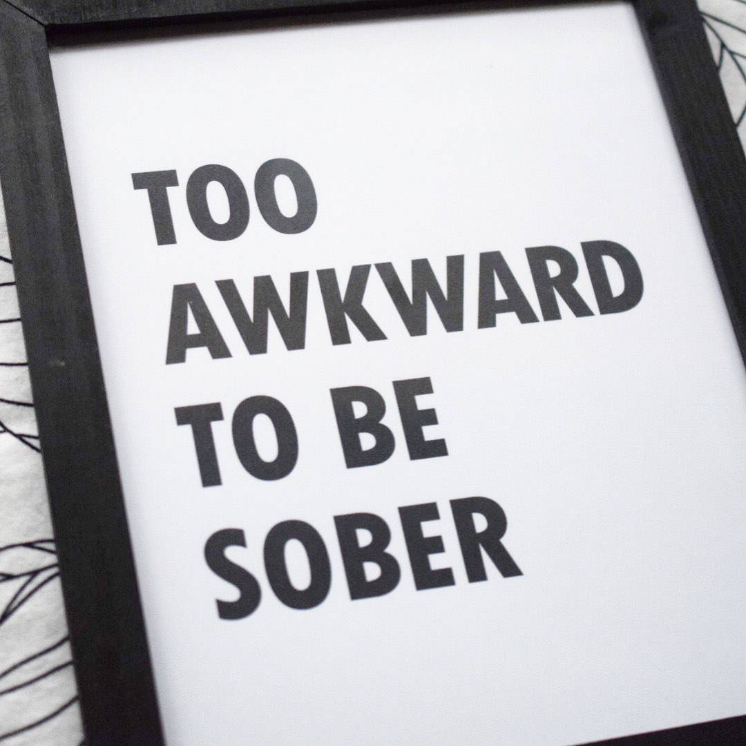 Socially Awkward Gift too Awkward to Be Sober - Etsy