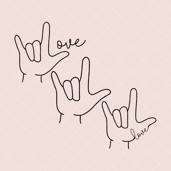 Asl I Love You Svg - Etsy