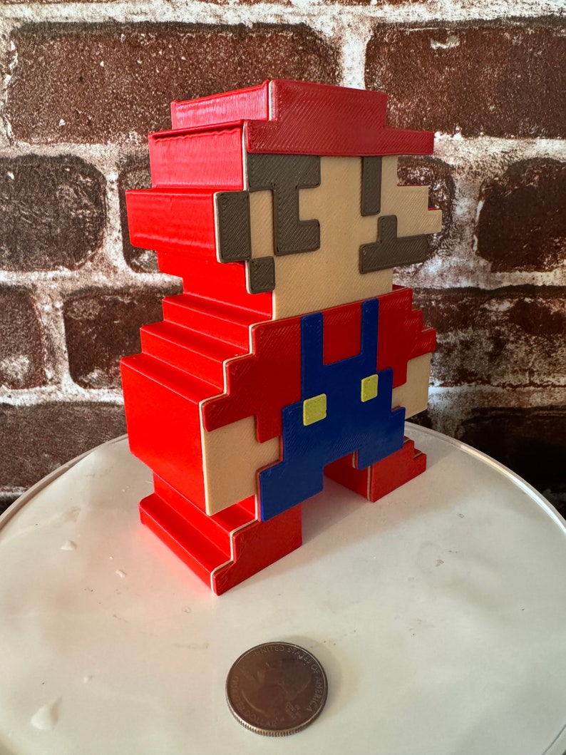3D Printed Pixel Mario Pot W Inner Pot - Etsy