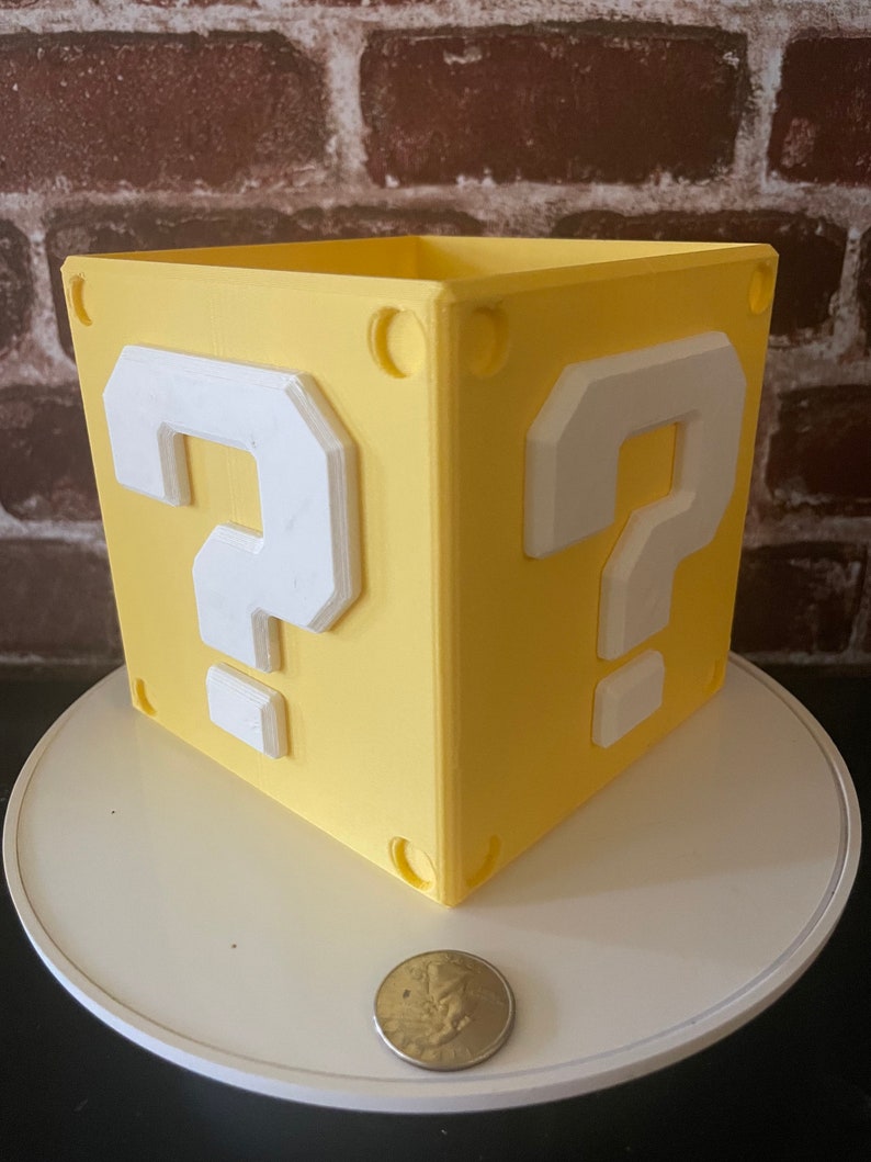 Mario Question Mark Planter large - Etsy