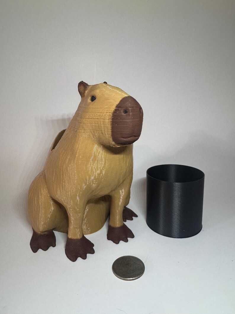 Capybara Planter, Cute Hand-painted Decor Gift - Etsy