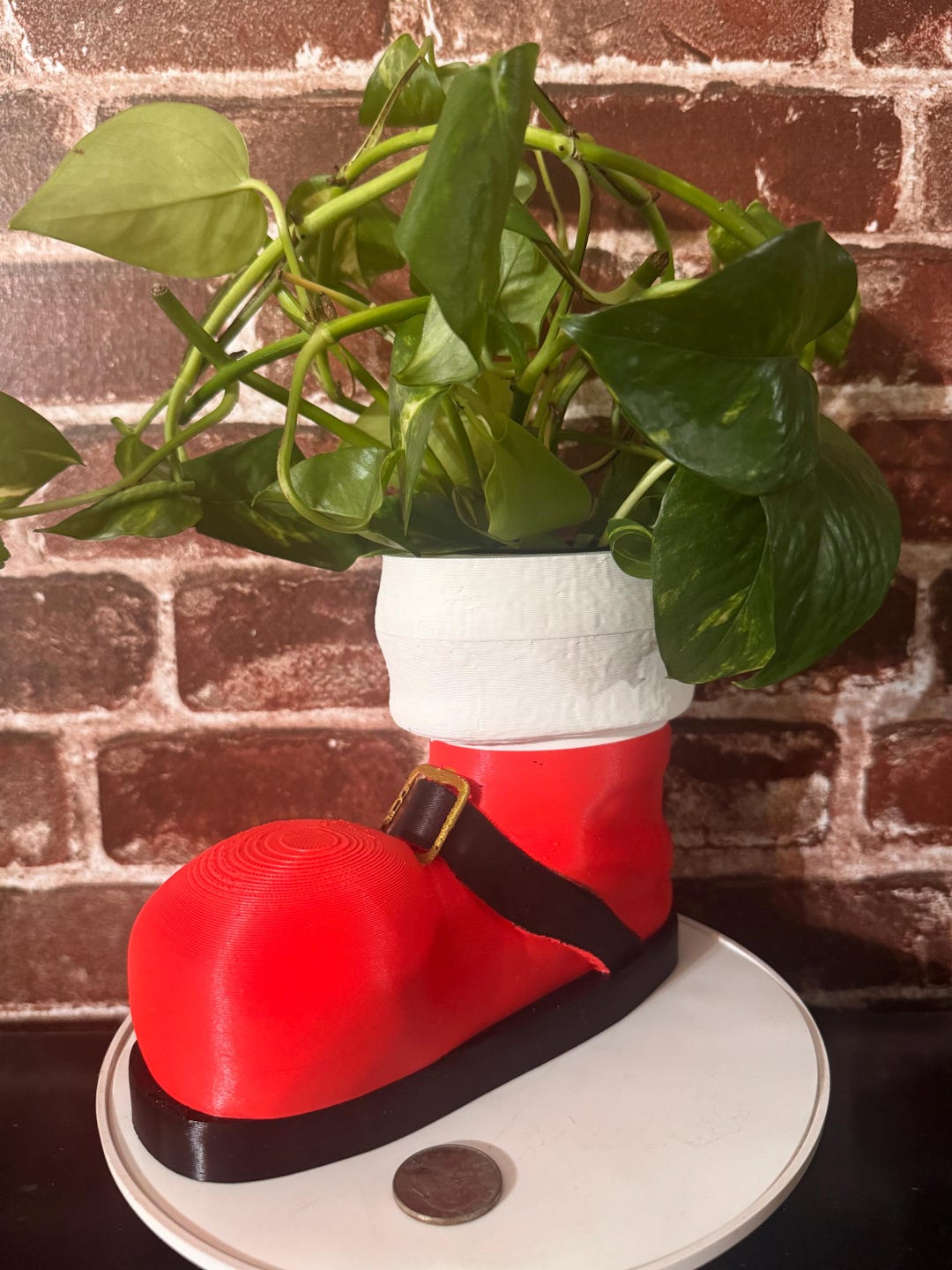 3D Printed Santa Boot Planter W/ Inner Pot - Etsy