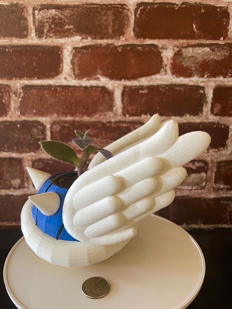 Mario Blue Spiked Shell Trophy Planter W/ Inner Pot - Etsy