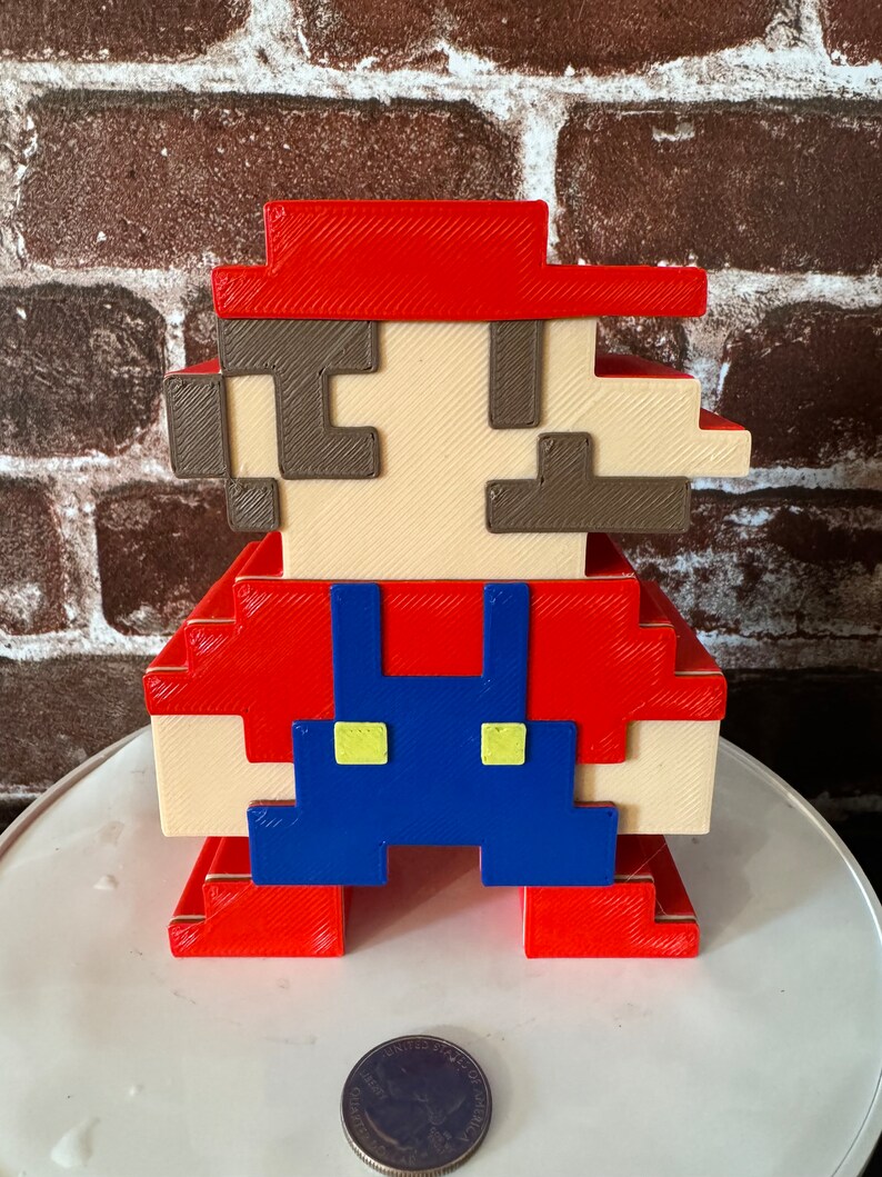 3D Printed Pixel Mario Pot W Inner Pot - Etsy
