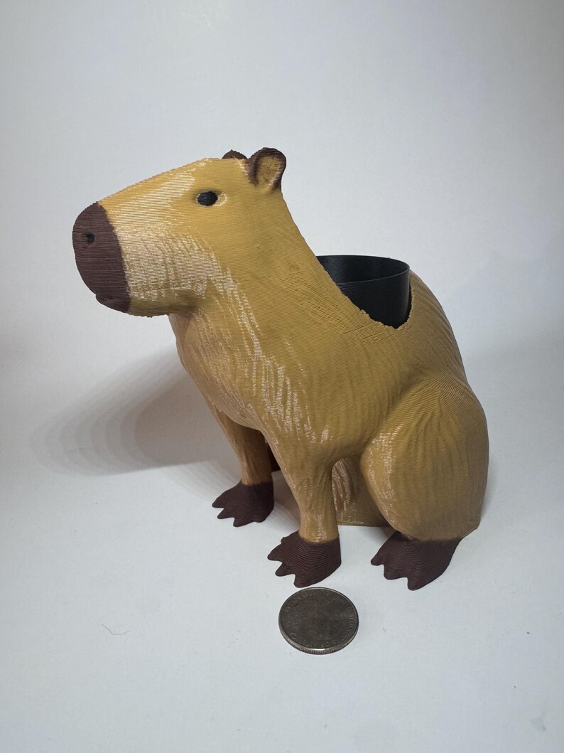 Capybara Planter, Cute Hand-painted Decor Gift - Etsy