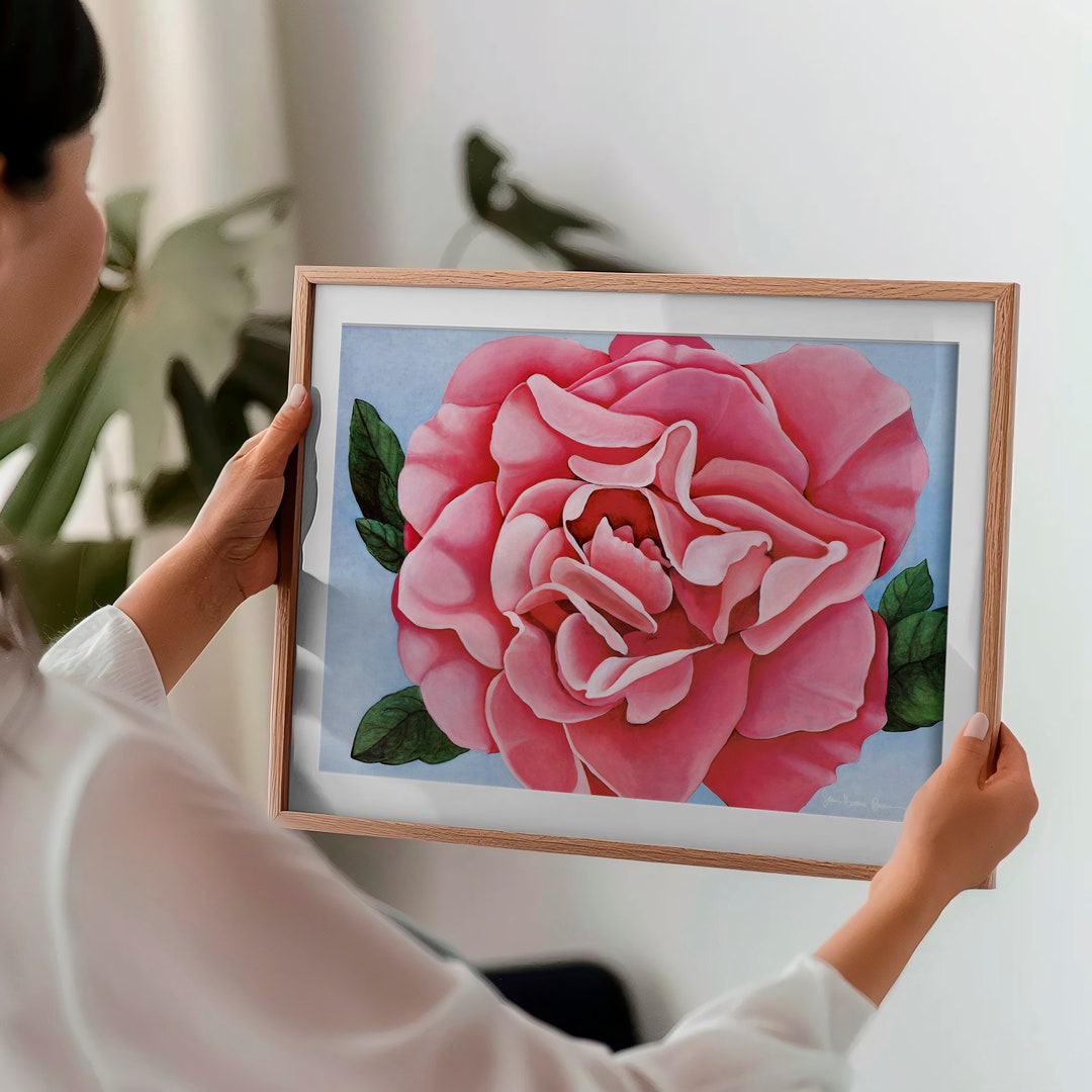 Pop Art Tea Rose Print: "juliet" Floral Garden Decor, 1996 Vintage - Etsy