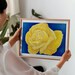 Yellow Tea Rose Painting Print golden Masterpiece Gold Rose Floral ...