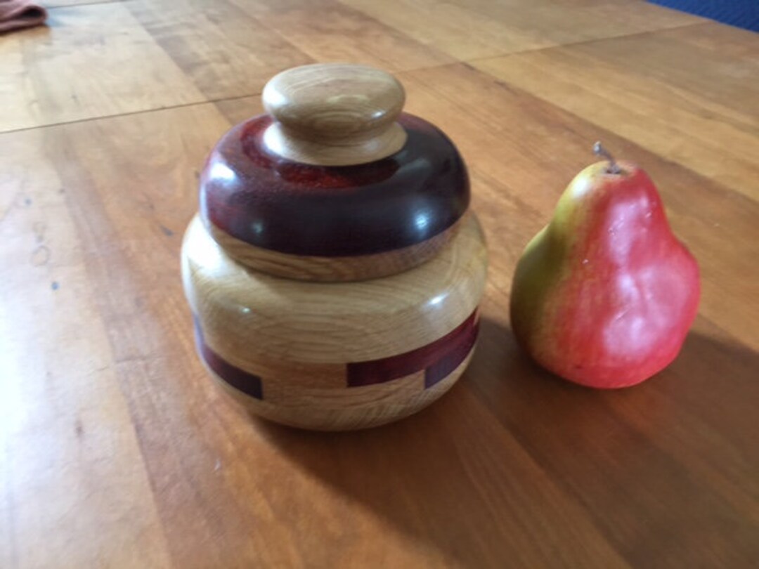 Wine Barrel Jar - Two Tone Jar W/lid - Decorative Jar - Display Jar ...
