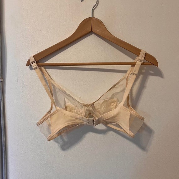 60s French Floral Transparent Bra - Gem