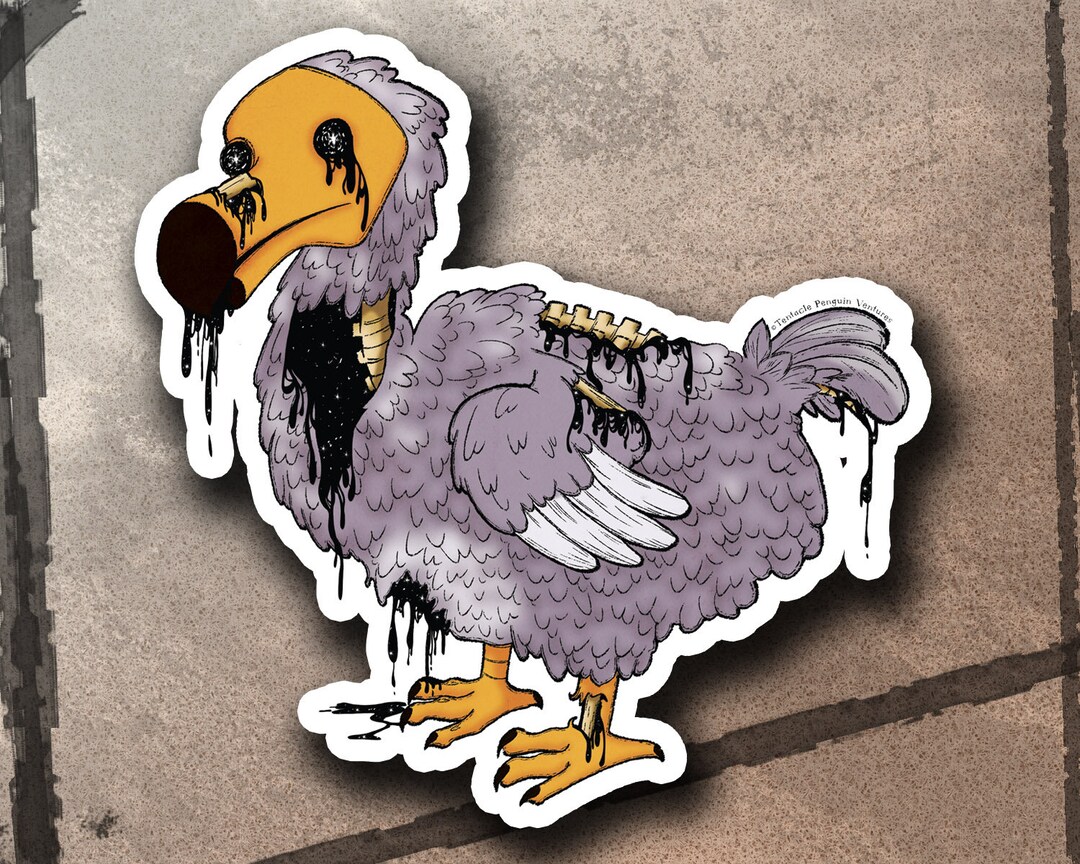 The Reanimated Dodo Vinyl Sticker Creepy Cute Monster Decal - Etsy