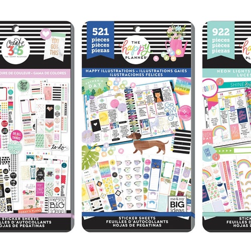 3 Options of BIG Value Stickers Books by Happy Planner 700 - Etsy