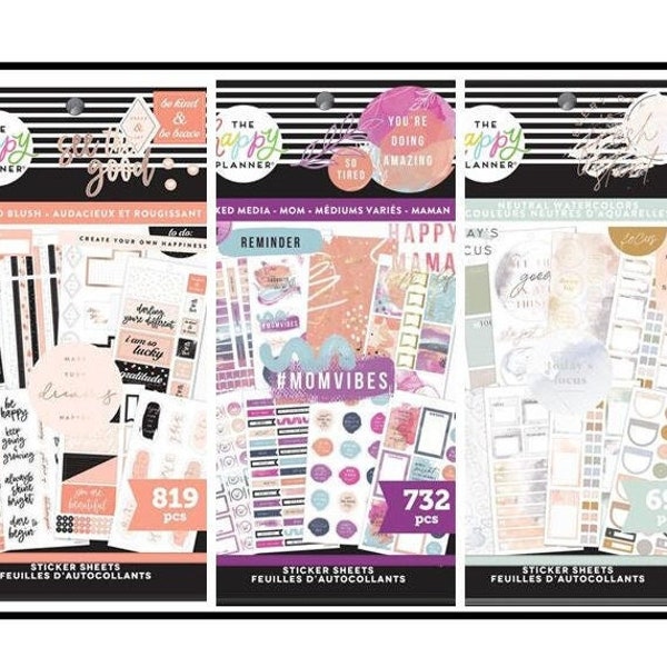 Mixed Media Stickers - Etsy