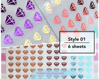 Diamond stickers | Etsy