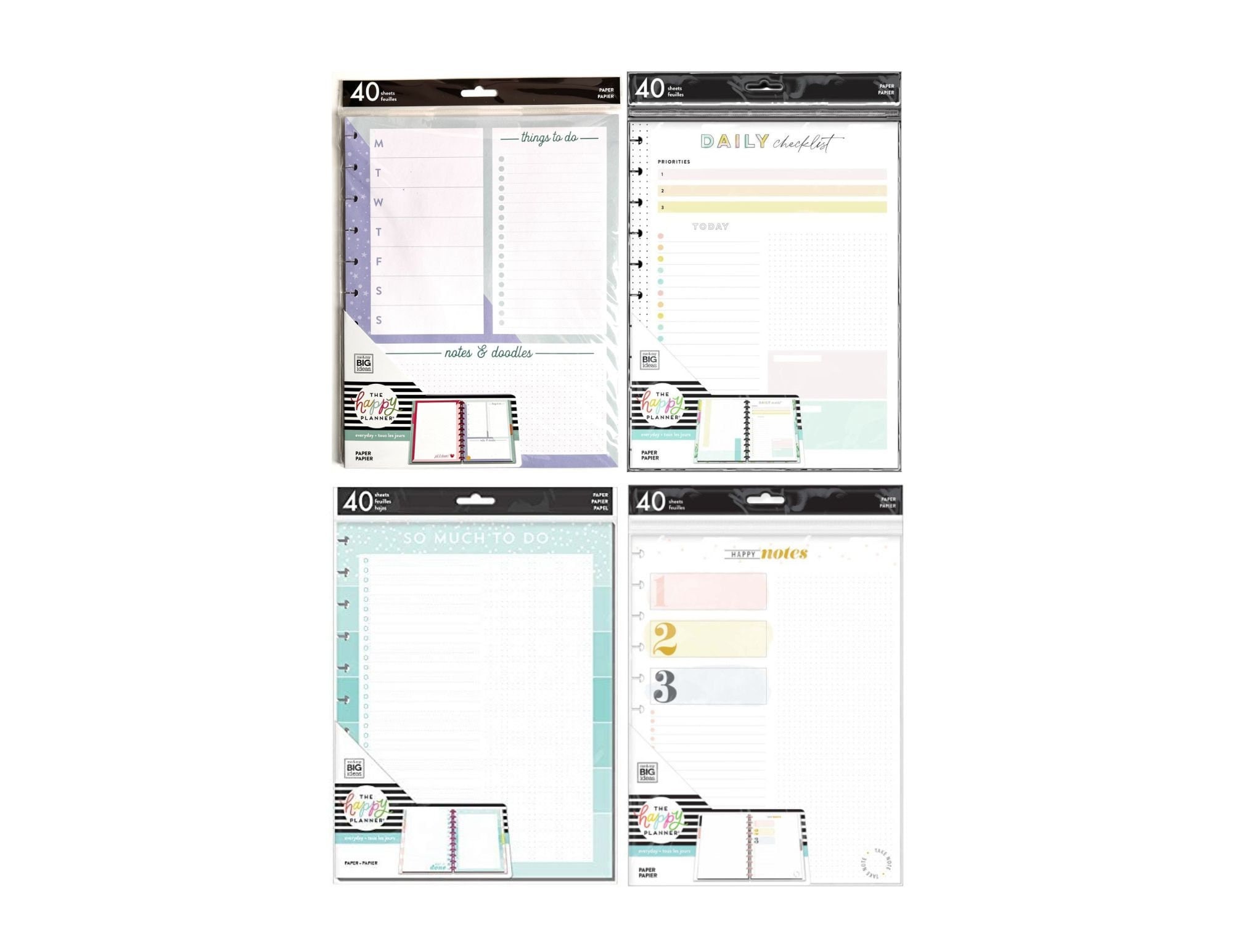 BIG Happy Planner Note Paper Refill Pack - Etsy