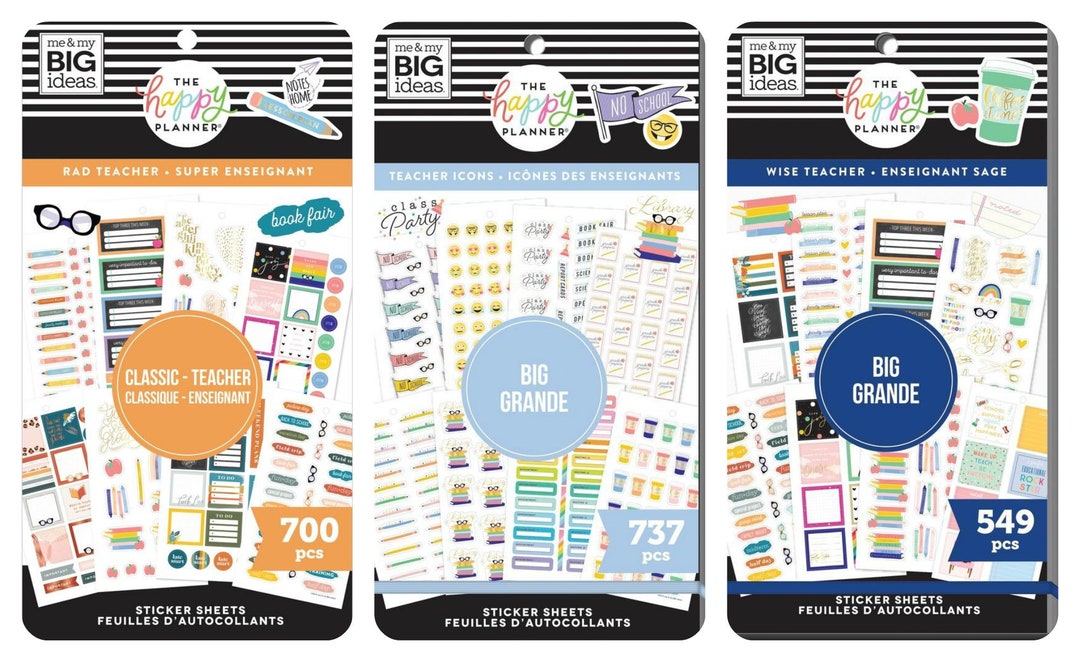 3 Options of BIG Value Stickers Books by Happy Planner - 700 Rad ...