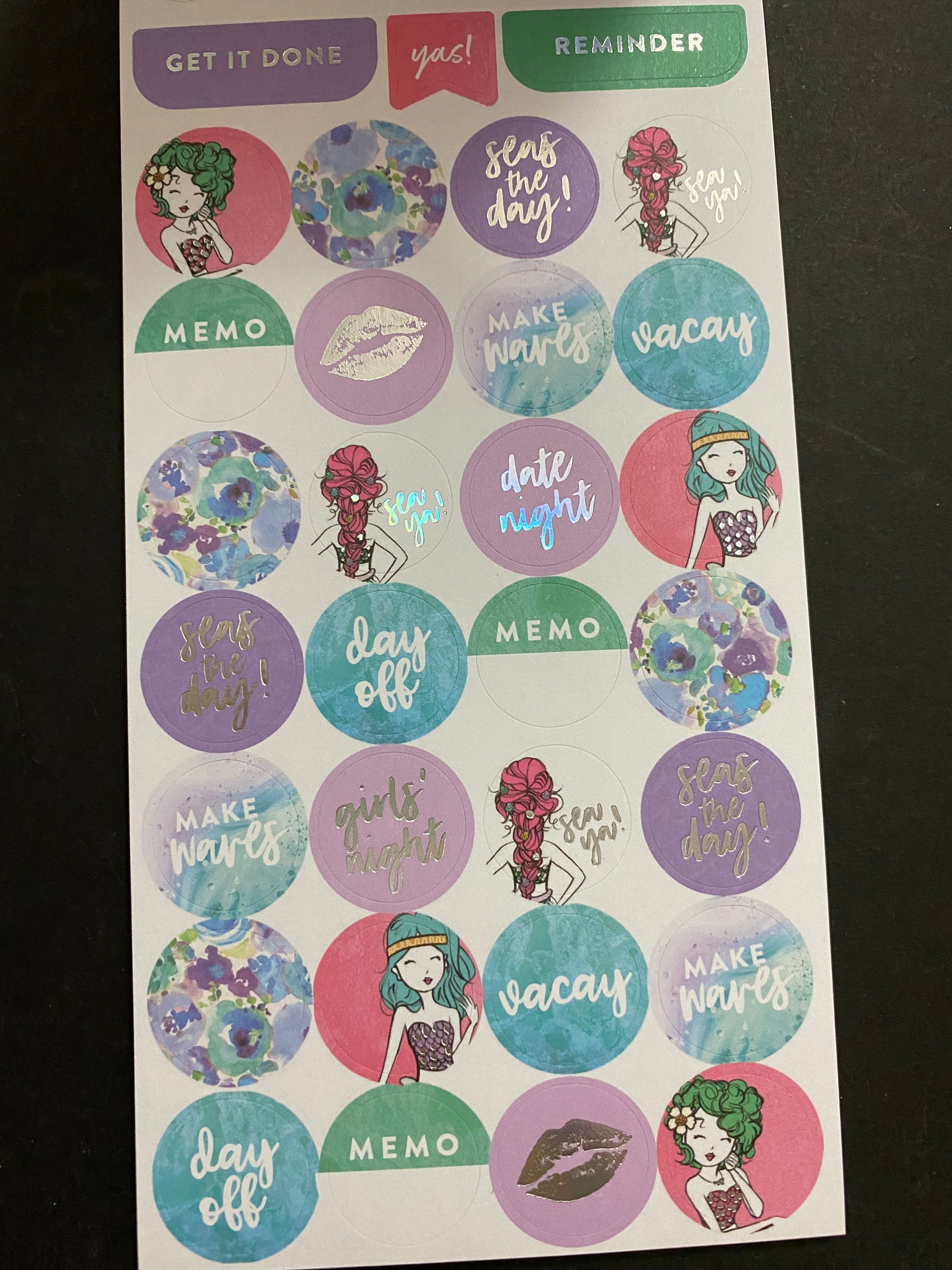 427pc Mermaid Foiled Stickers Pack by Agenda 52 the Paper | Etsy