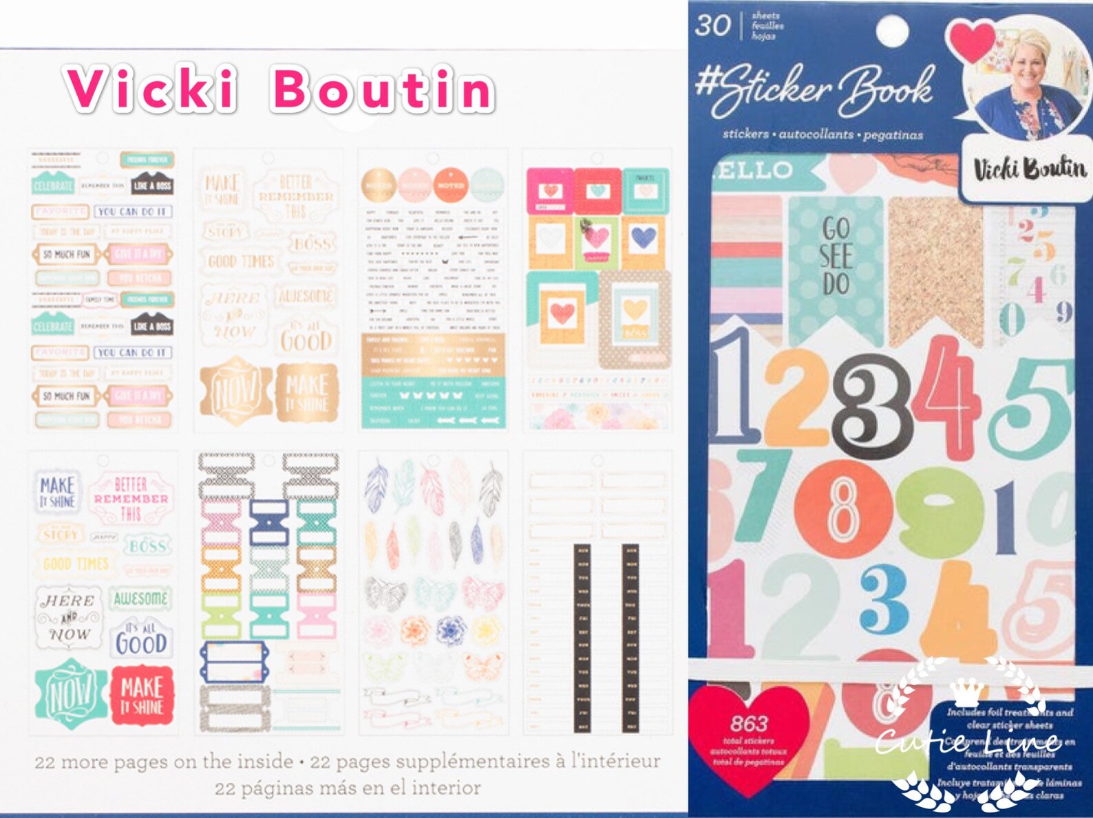 9 Options of Sticker Books-jen Hadfield/1canoe2/heidi Swapp/paige Evans ...