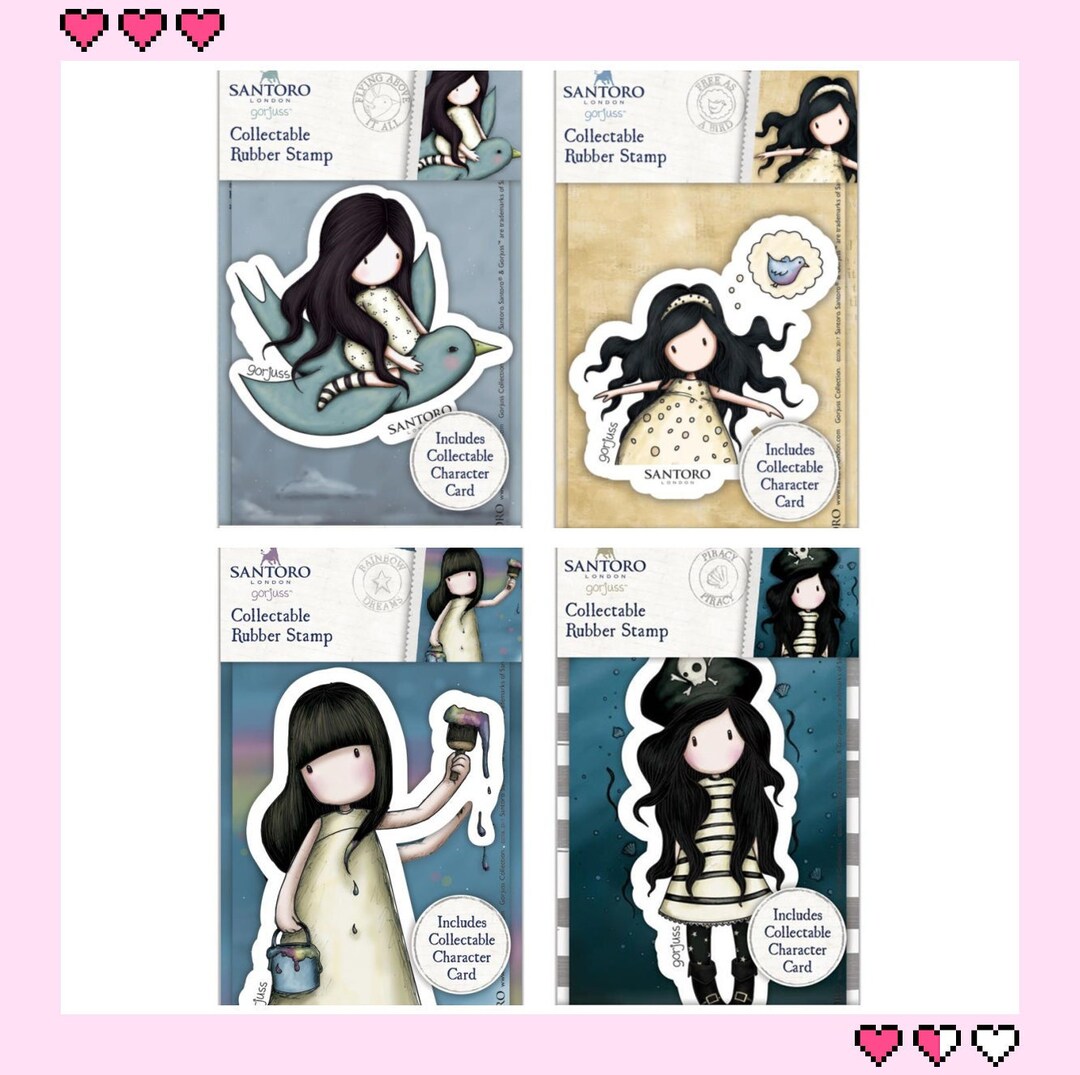 Santoro's Gorjuss Mini Rubber Stamp - Flying Above It All/free as A ...