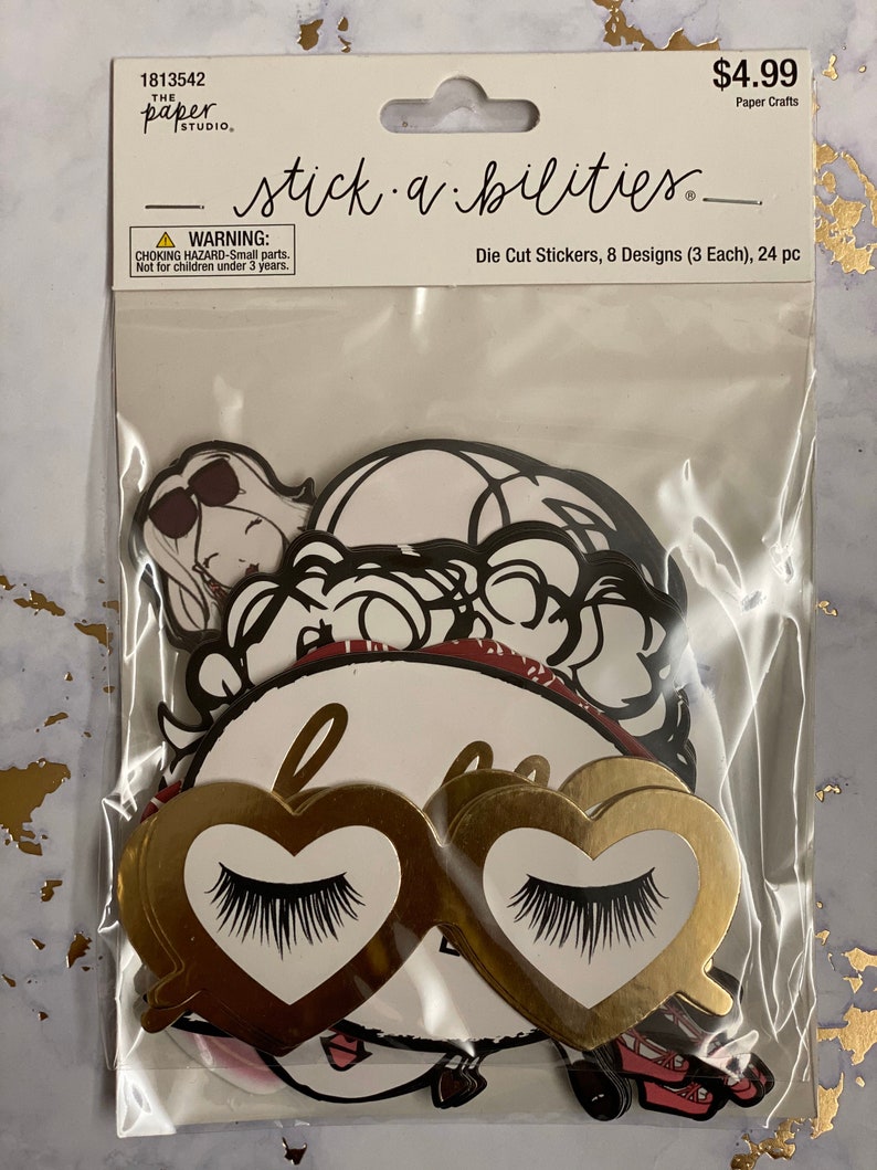 5 Options of Die Cut Stickers From the Paper Studio 24pc/pkg - Etsy