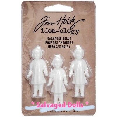 9 Options of Tim Holtz Ideaology-plaquettes/salvaged Dolls/silverware ...