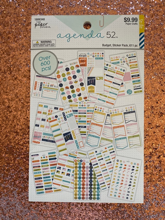 The Paper Studio Agenda 52 Sticker Book Bundle Set - Six Sticker Books ...