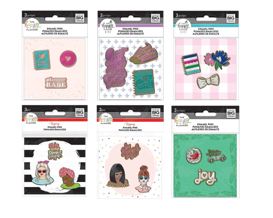 Enamel Pins by Happy Planner - Holiday Joy/planner Babe/healthy Hero ...