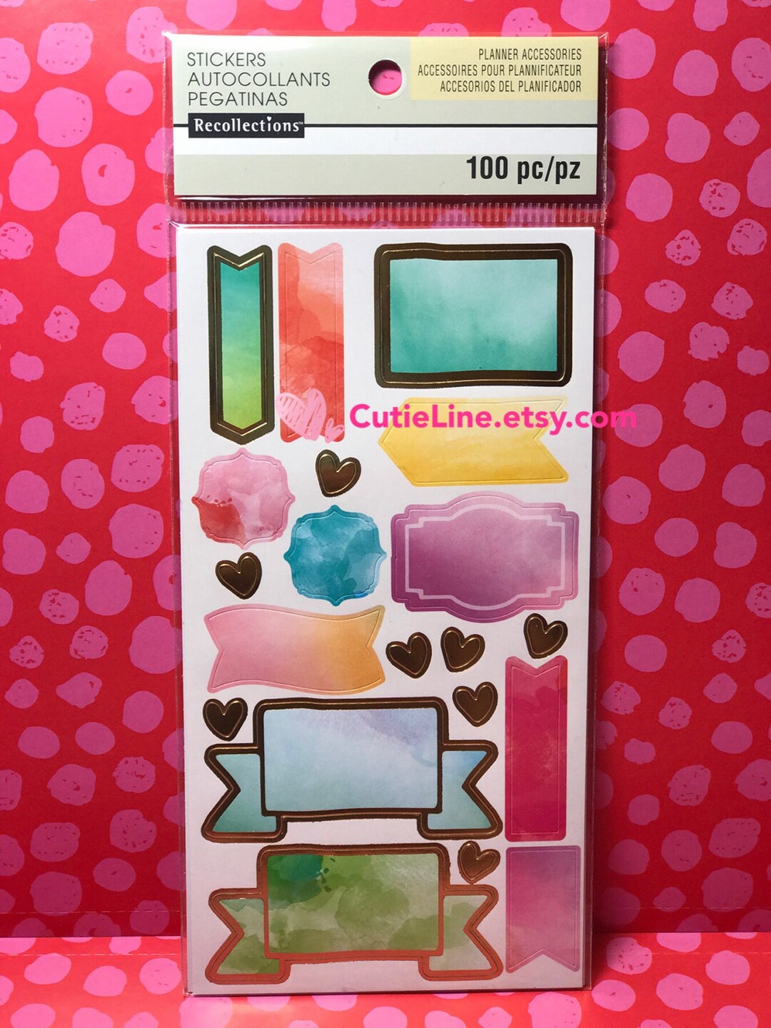 Clearance Small Labels Stickers by Recollections 100pc/pack Gold Foiled ...