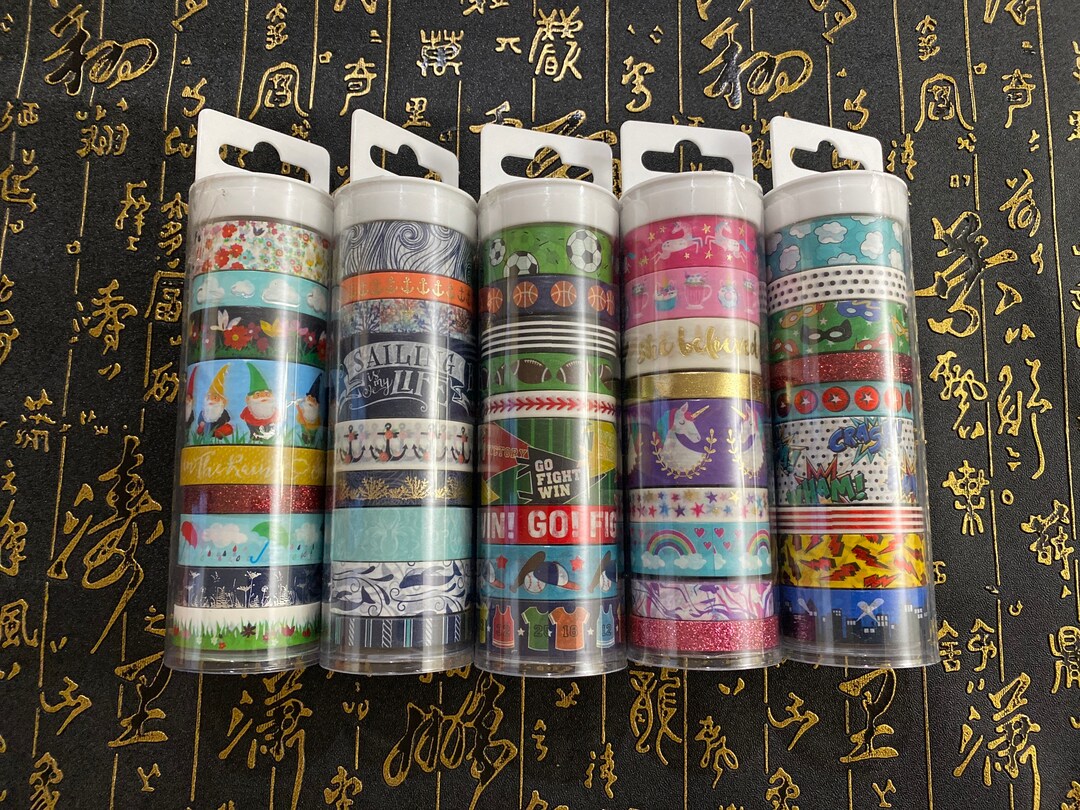 5 Options of Washi Tapes Sets by Ms. Sparkle Co.-dwarf/sports/unicorn ...