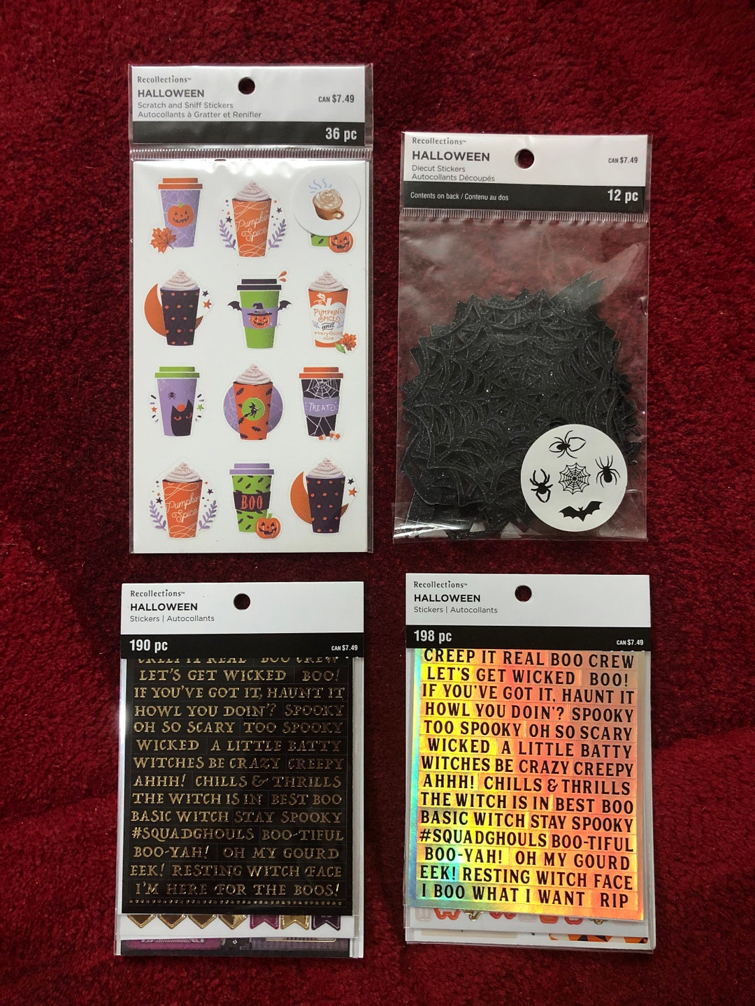 4 Options of Halloween Stickers by Recollections - Spider Web Diecut ...