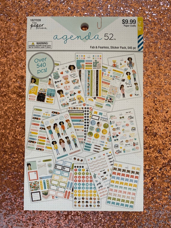 545pc Fab & Fearless Stickers Pack by Agenda 52 Paper Studio | Etsy
