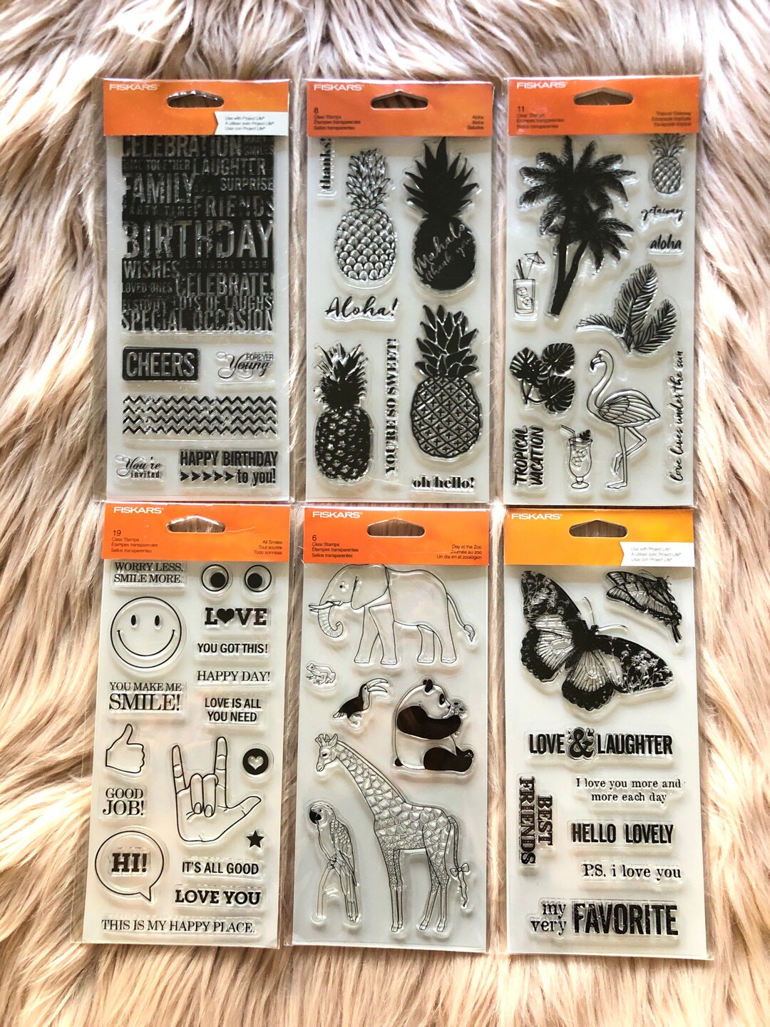 6 Options of Fiskars Cardmaking Stamps Sets - 4''x9'' - Forever Young ...