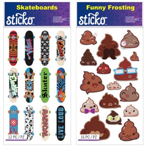 12 Styles of Cute Stickers by Sticko - Coffee/mini Road Trip/donuts ...