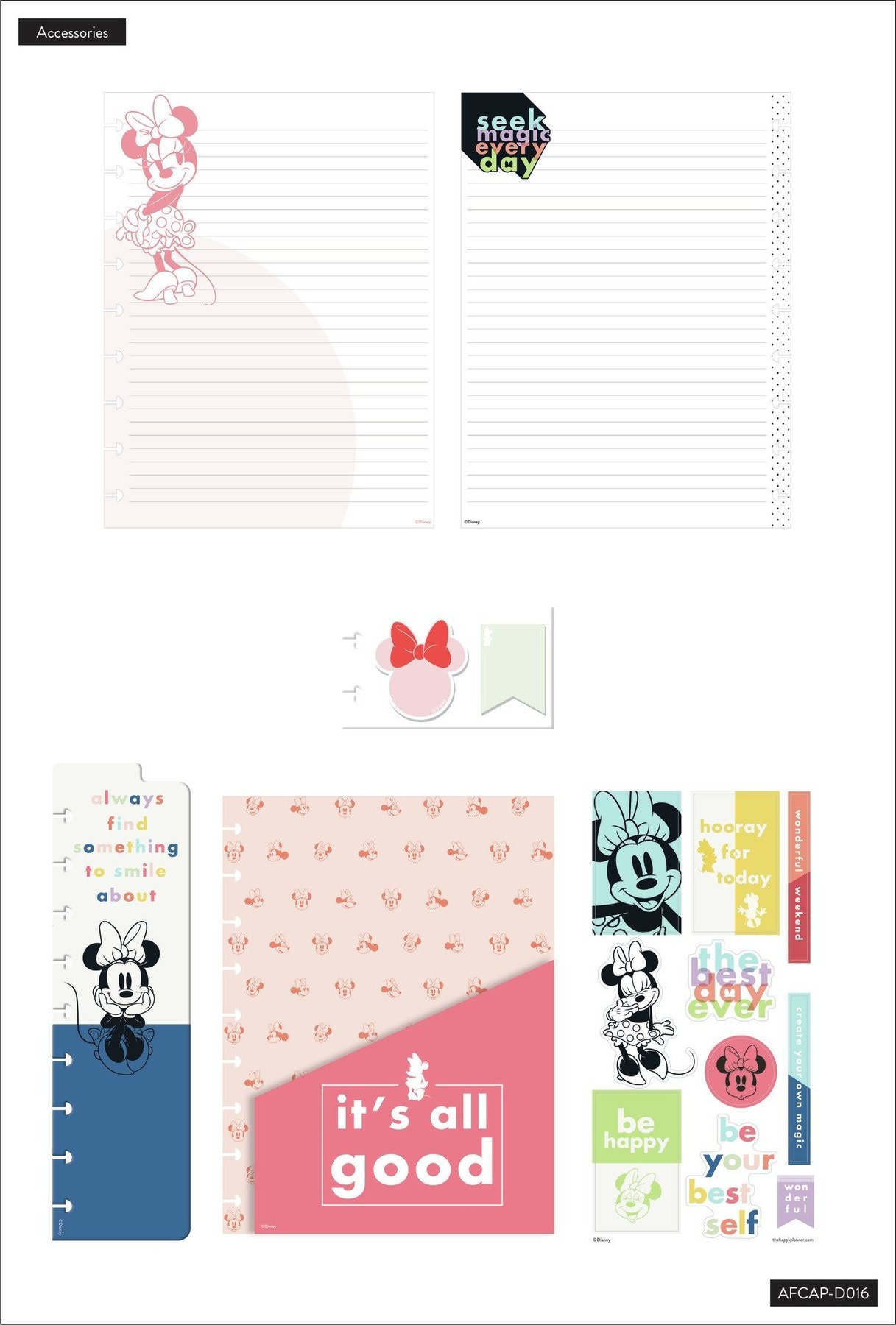 Disney X Happy Planner Collection Planner Accessories Mickey - Etsy ...