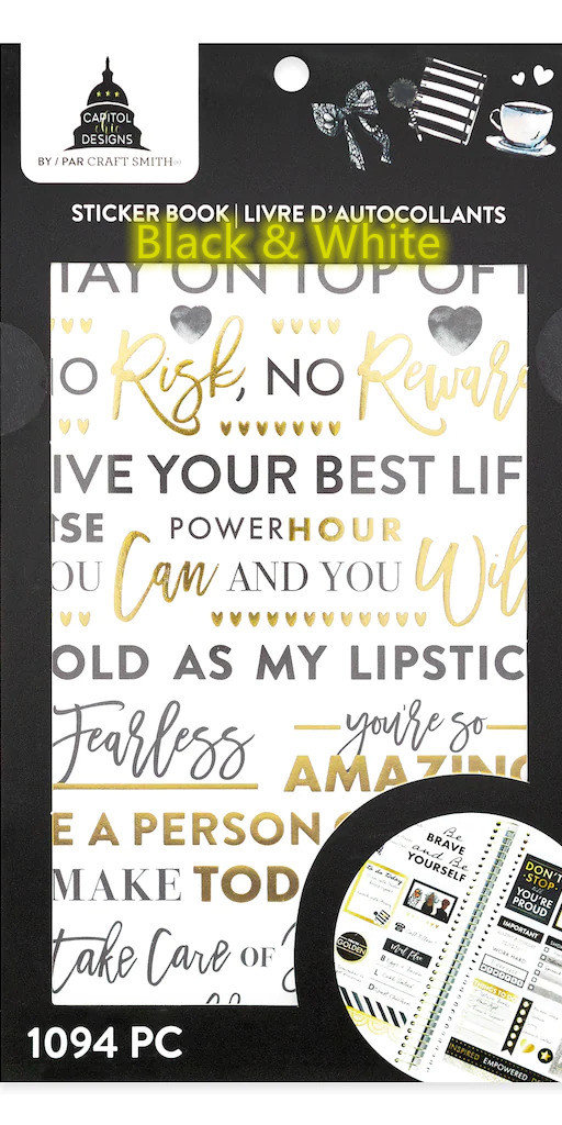 Capitol Chic Designs Sticker Books by Craft Smith-black & - Etsy