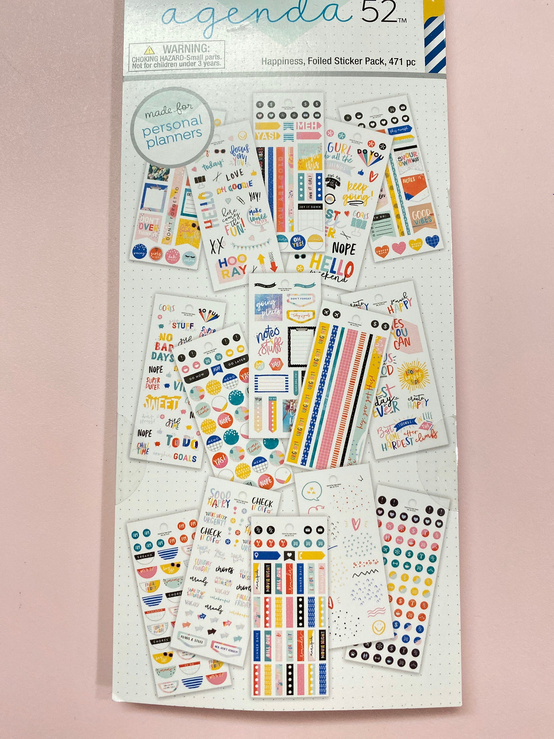 The Paper Studio Agenda 52 Sticker Book Bundle Set - Six Sticker Books ...