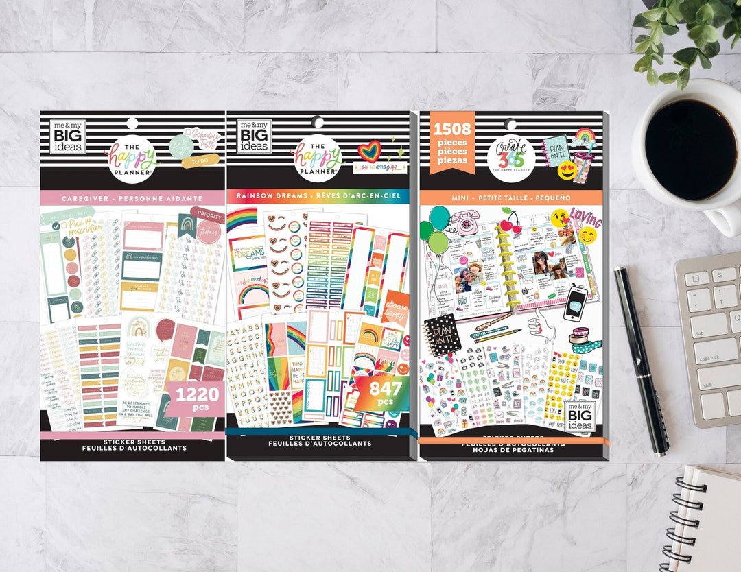 Happy Planner Stickers Pack - 1009 Essential Planning/ 1508 Tiny Icons ...
