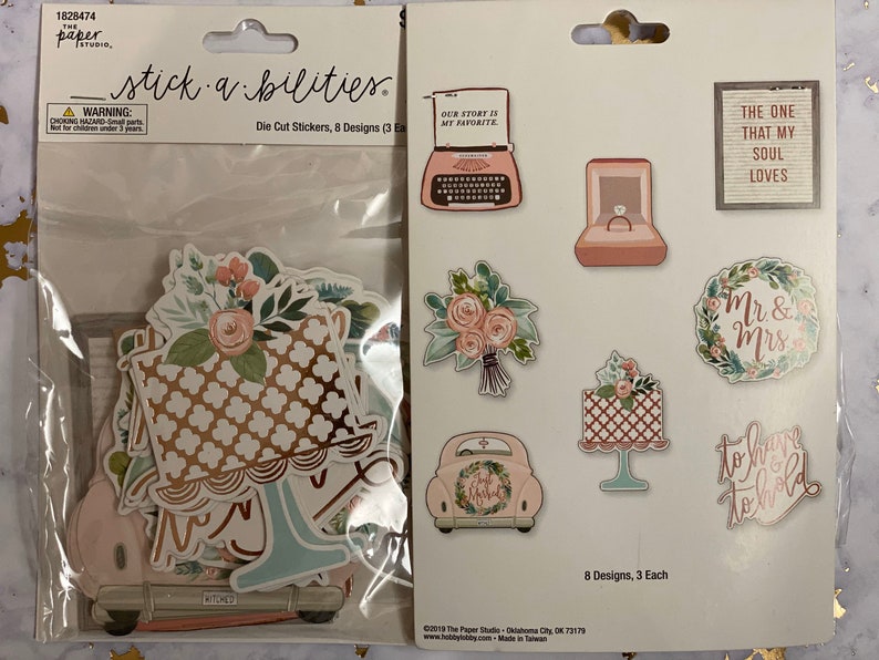 5 Options of Die Cut Stickers From the Paper Studio 24pc/pkg - Etsy