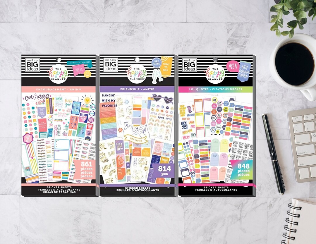 Happy Planner Value Stickers Books - 861 Encouragement/814 Friendship ...