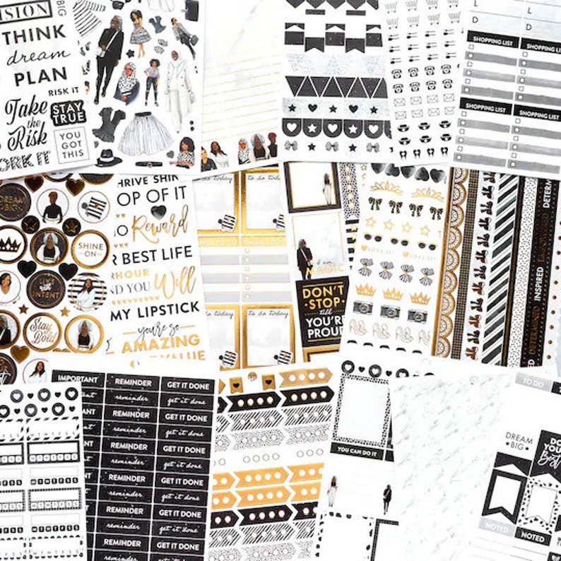 Capitol Chic Designs Sticker Books by Craft Smith-black & - Etsy