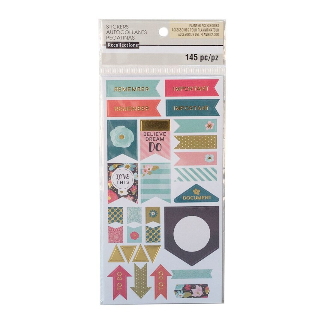 Clearance Floral Must Do Planner Stickers by Recollections Must Do ...