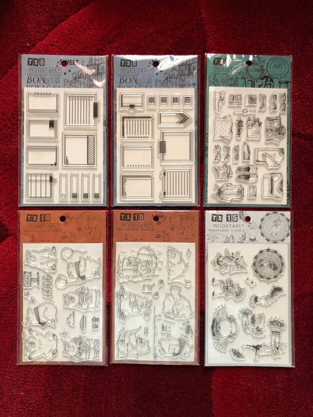 6 Options of Clear Stamps Set by MOODTAPE - 11 X 16cm - Notepage ...